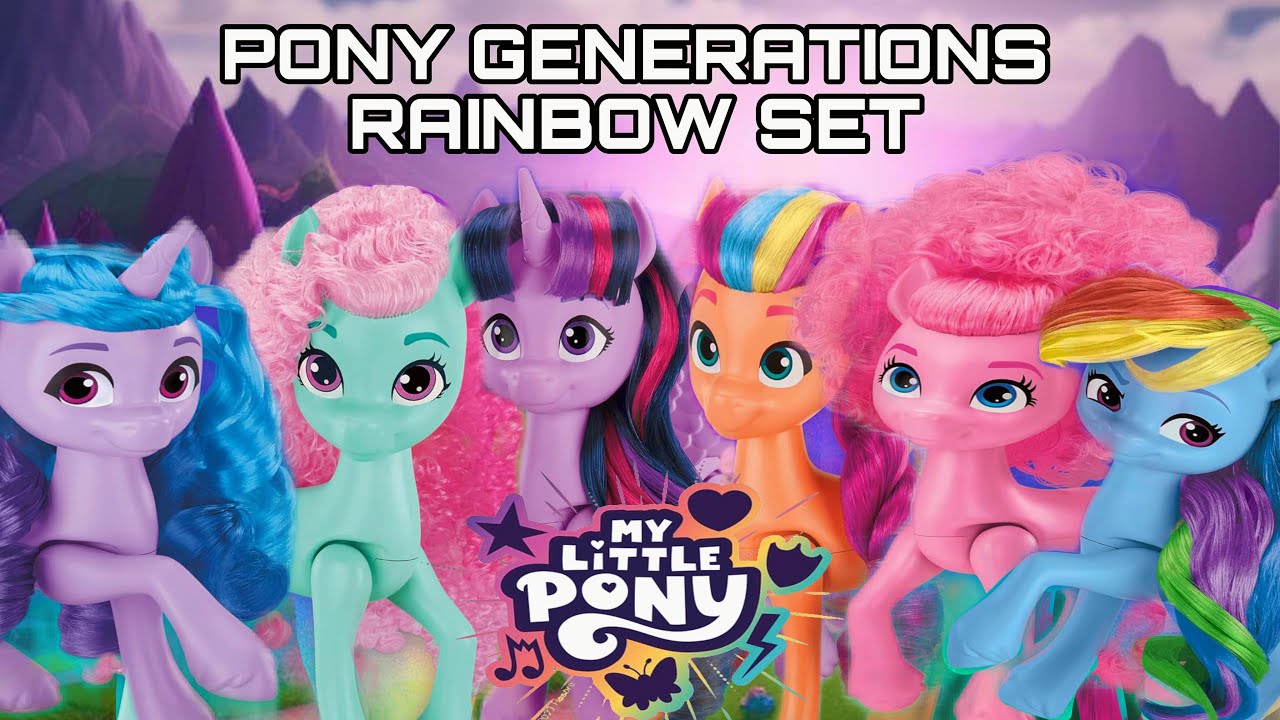 MY LITTLE PONY RAINBOW CELEBRATION SET UNBOXING 🩵 G3,G4,G5 - YouTube