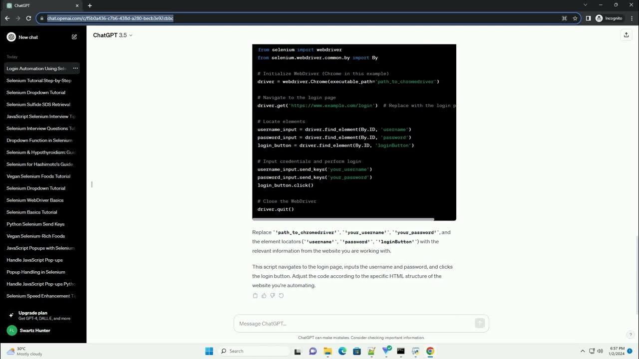 login automation using selenium webdriver python - YouTube