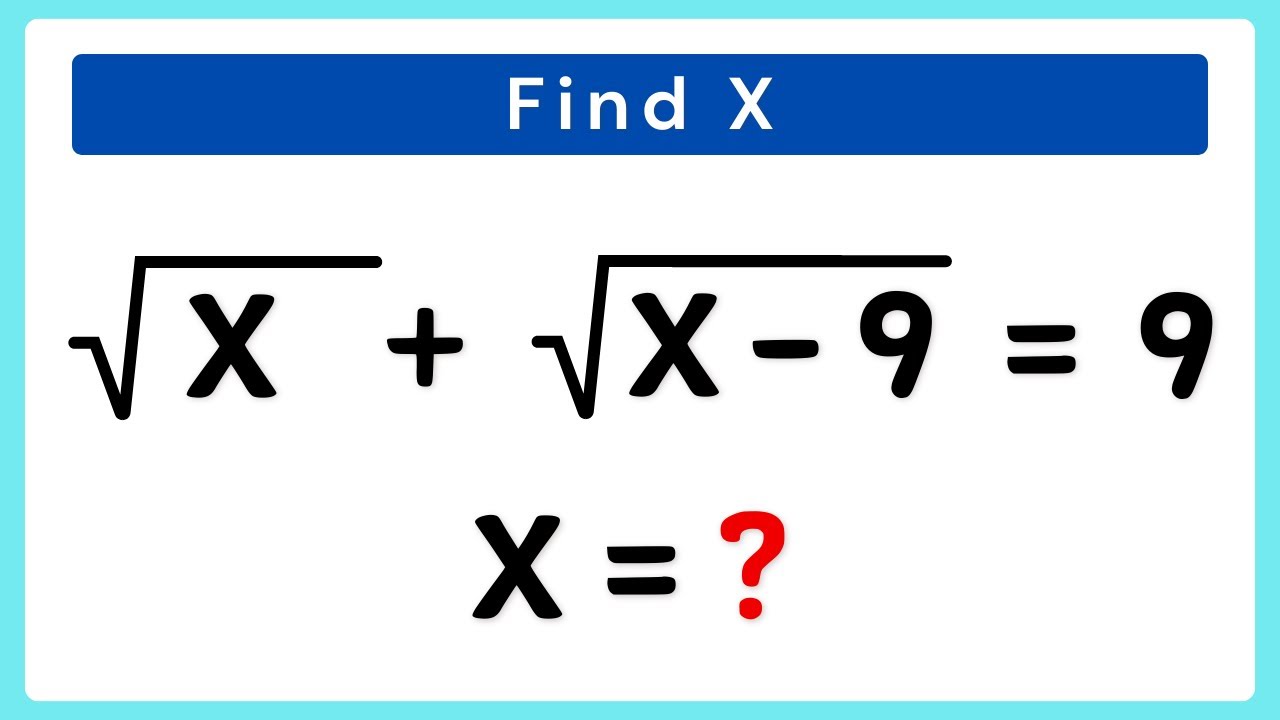 France Math Olympiad | A Nice Algebra Problem | Find the value of x ...