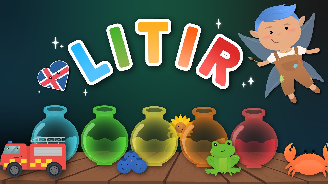 Litir - 20 orð / Colours - 20 Words (1) - YouTube