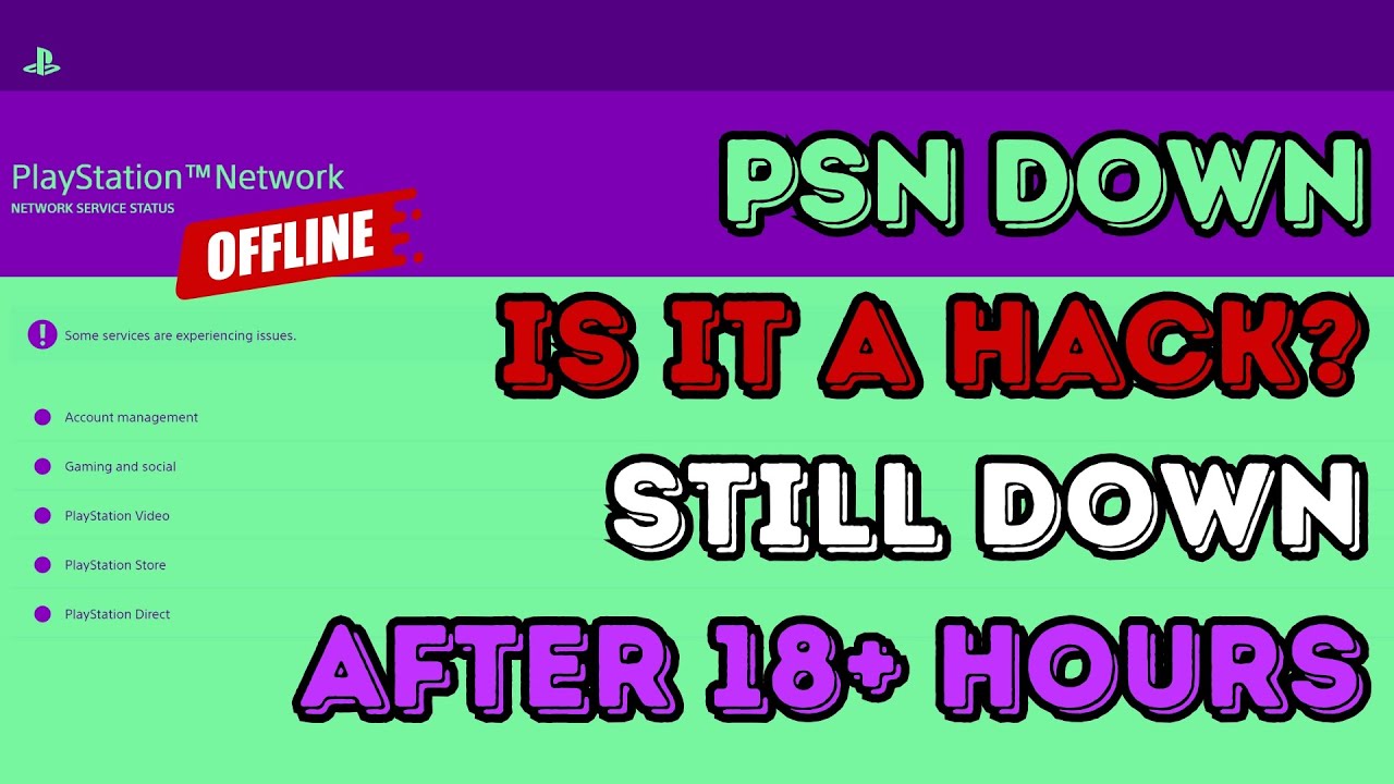 🚨BREAKING NEWS: PSN STILL DOWN AFTER 18H🚨Another PlayStation Network ...