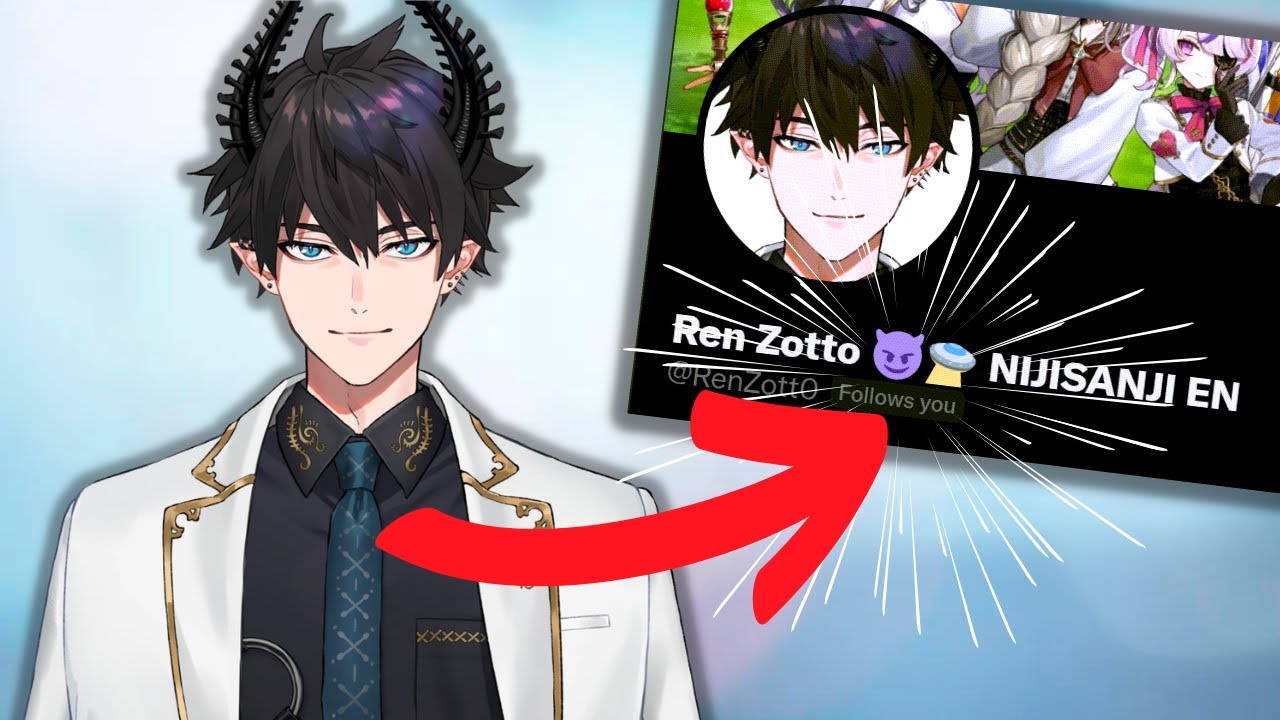 Ren Zotto from NIJISANJI EN ILUNA follows me?!? - YouTube