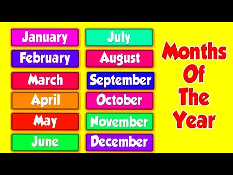 Months of the year learning video | kids learning video - YouTube