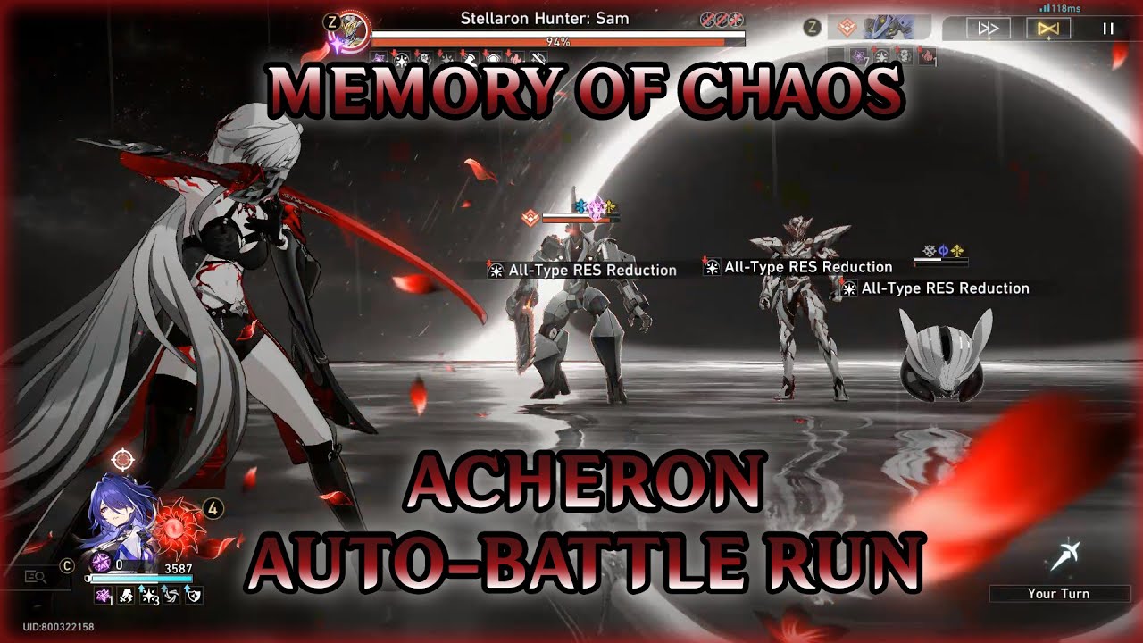 (Auto-Battle) Acheron VS Sam | Honkai Starrail MoC 12 2.0 - YouTube