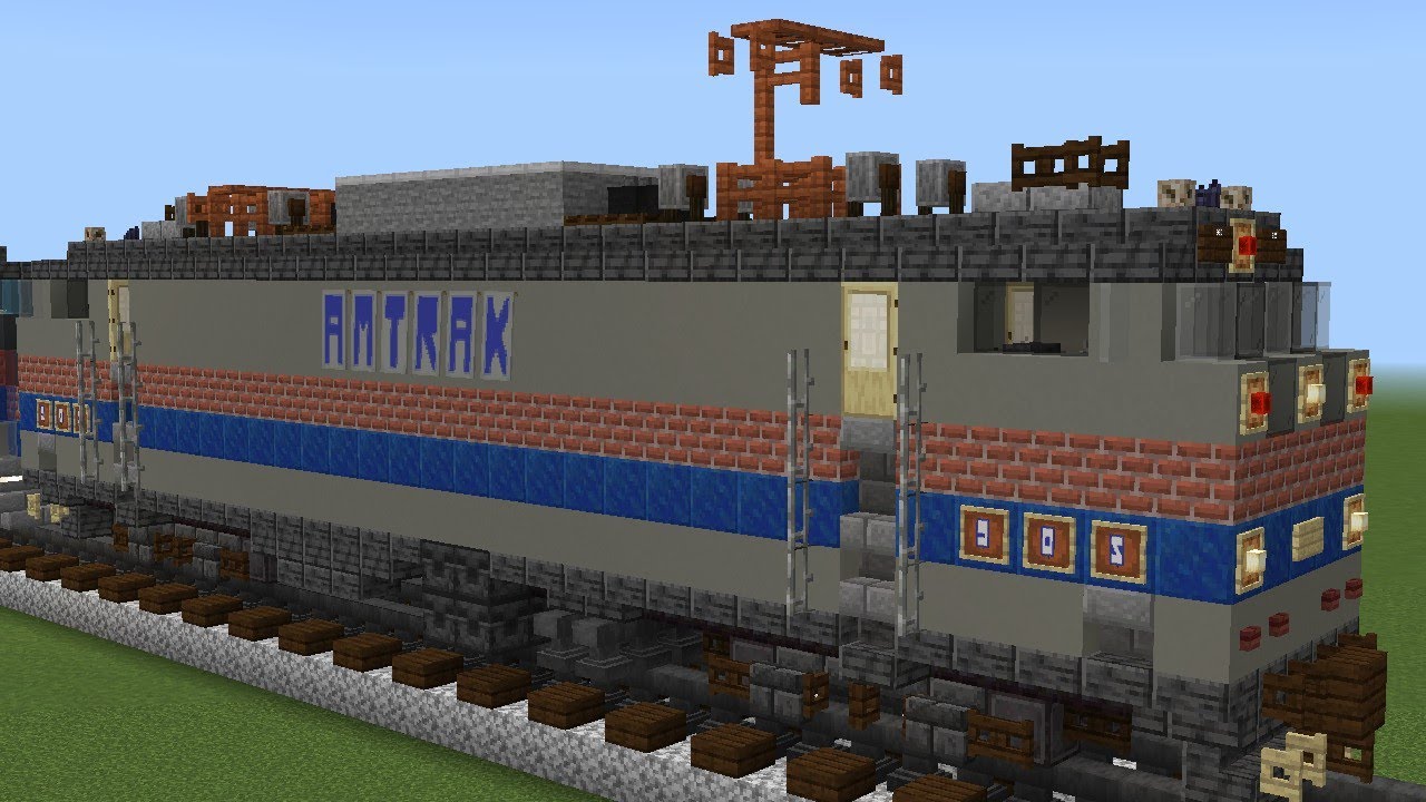 Minecraft Amtrak AEM-7 Phase IV Locomotive Tutorial - YouTube