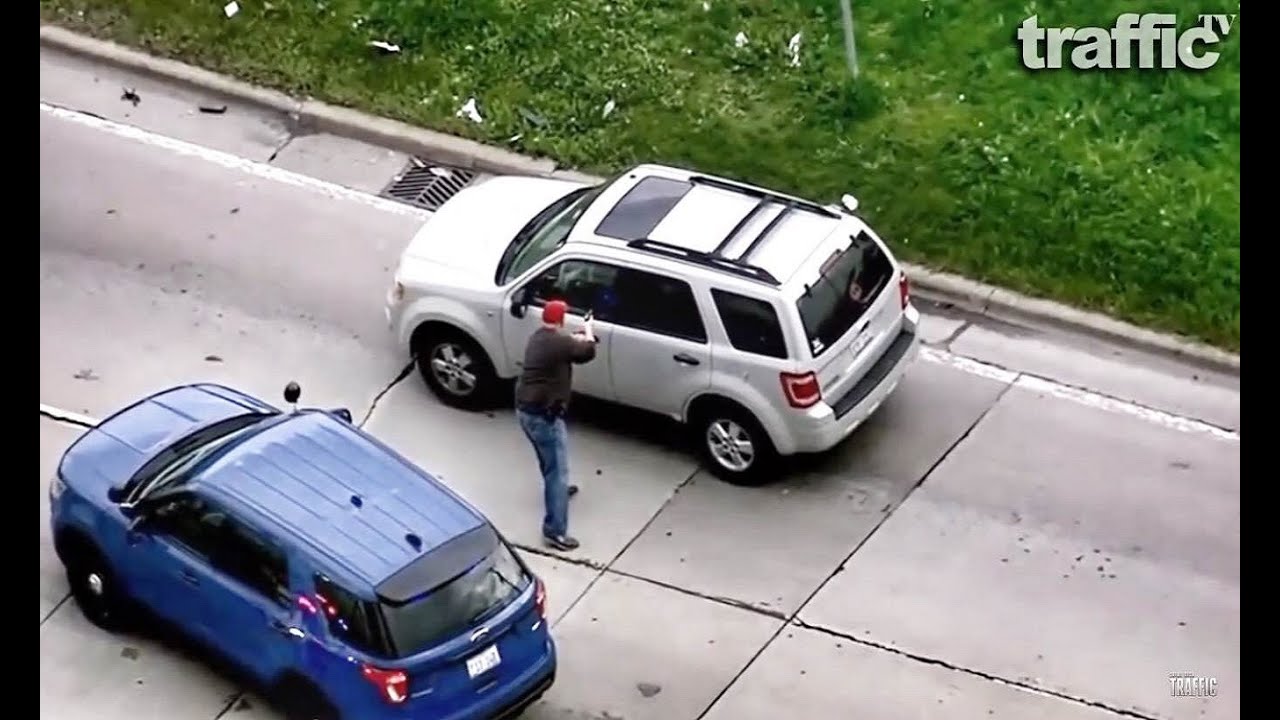 POLICE chase SUV Ford Escape Hybrid | American POLICE in action - YouTube