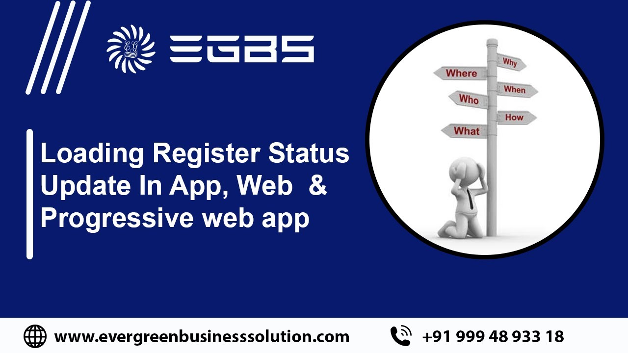 Loading Register Status Update In App, Web & Progressive web app - YouTube