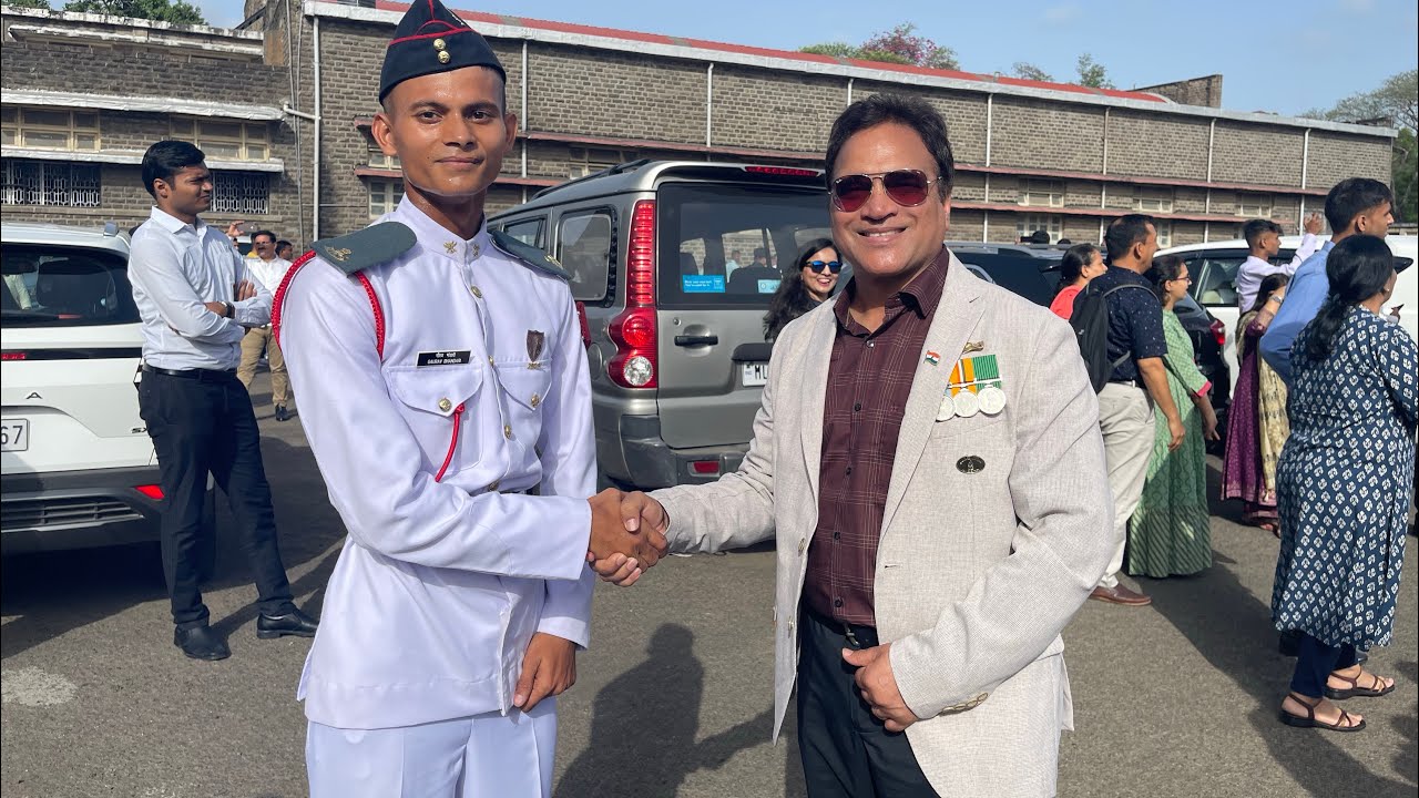 With DDA Diamond 💎on his POP at NDA ( 142nd Course) - Well done my Boy ...