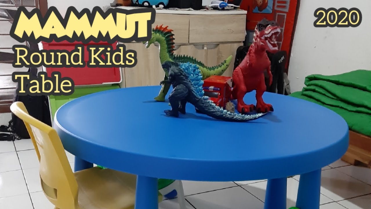 Ikea MAMMUT Round Kids Table Blue | William & Louis All Review - YouTube
