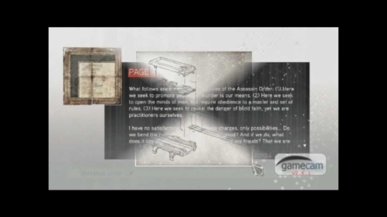 Assassin's Creed 2 Codex Wall 1-10 HD 1080p - YouTube