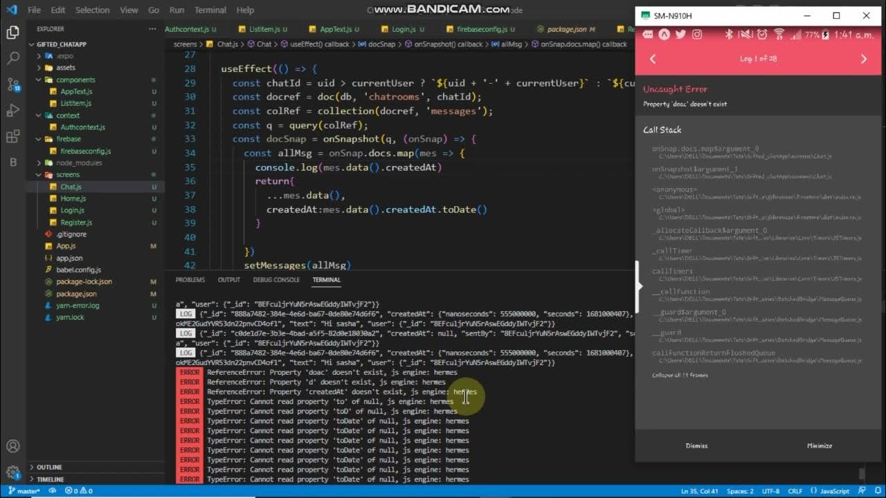 Building a simple chatApp with React Native Expo #10 Retriving all messages - YouTube
