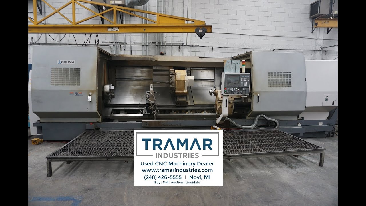 Okuma LB45II/4000 - CNC Horizontal Lathe 2007 - YouTube