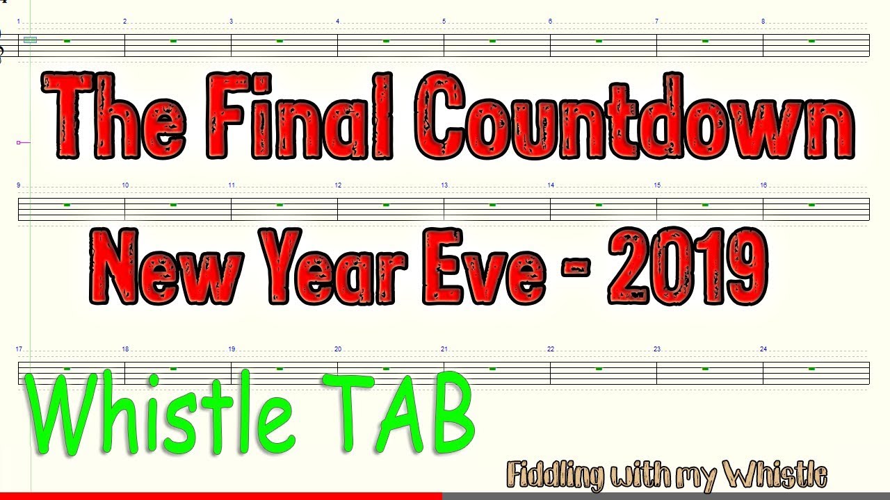 The Final Countdown - New Years Eve 2019 - EUROPE - Tin Whistle - Play ...