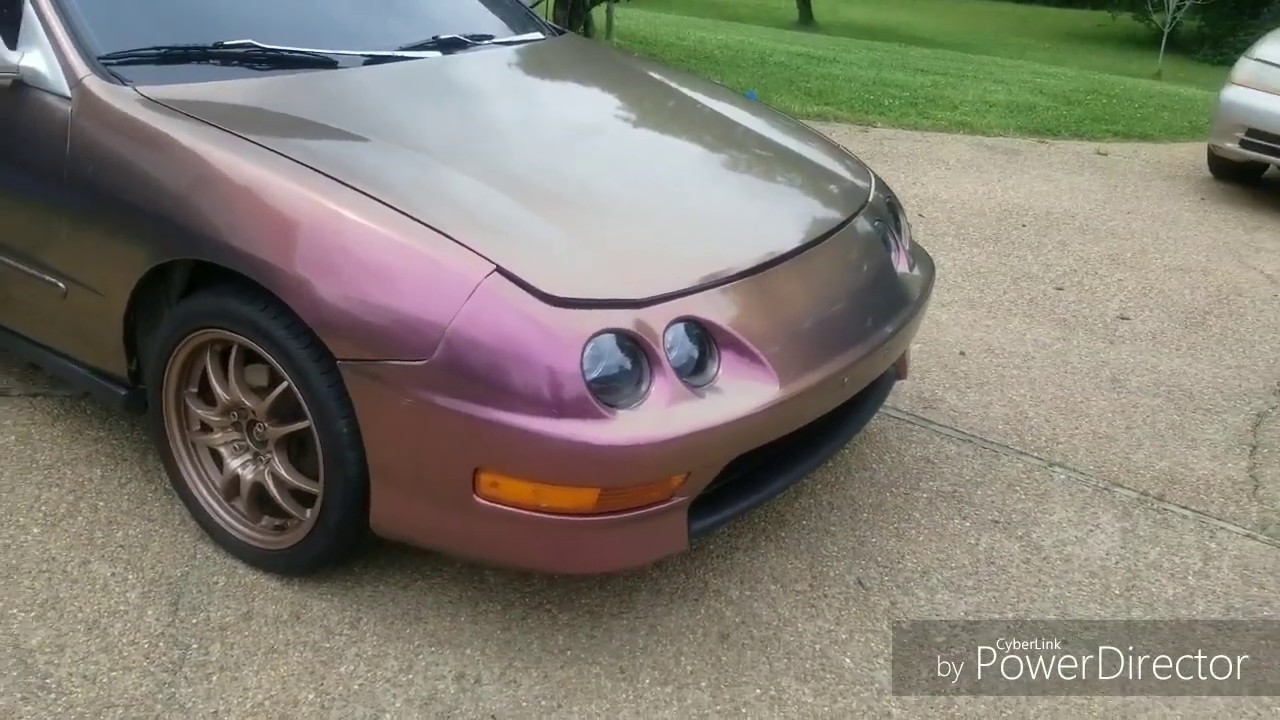 Colorshift Wrapped Acura Integra HD - YouTube