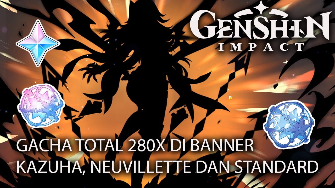 GACHA 280X DI BANNER RATEUP DAN STANDARD | GENSHIN IMPACT - YouTube