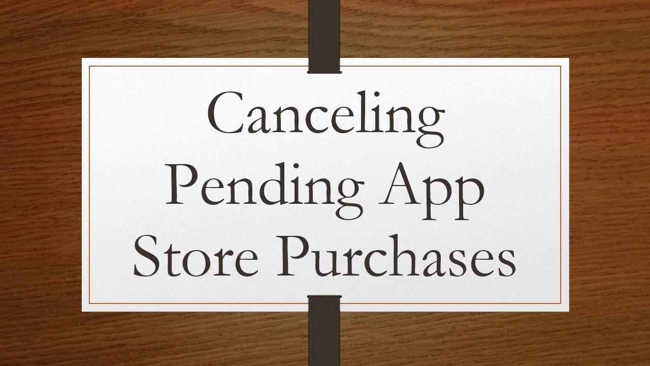 Canceling Pending App Store Purchases - YouTube