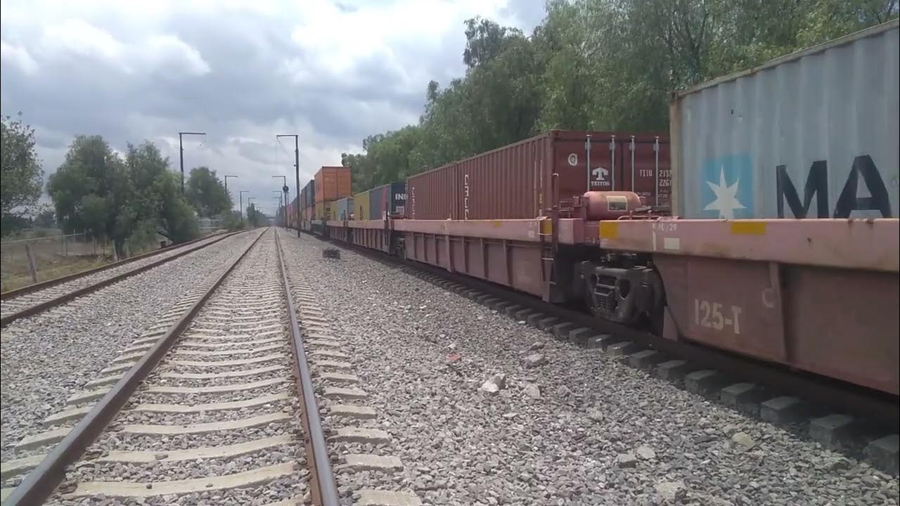 FXE 4017 EMDX 7233 INTERMODAL MANZANILLO MÉXICO AL SUR - YouTube