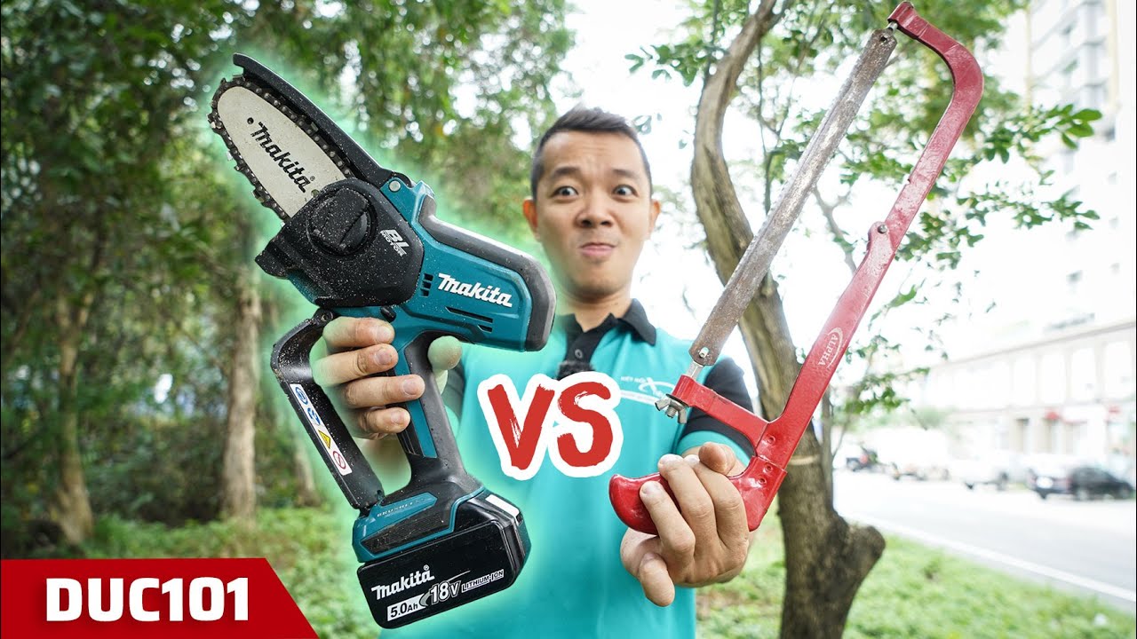 Cắt Tỉa Cành, Cắt Gỗ Không Còn Khó Với Cưa Xích Makita DUC101 - Nhỏ Gọn Và Cực Tiện Dụng - YouTube