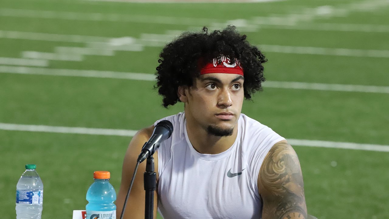 Lathan Ransom: Ohio State safety speaks to media as training camp ...