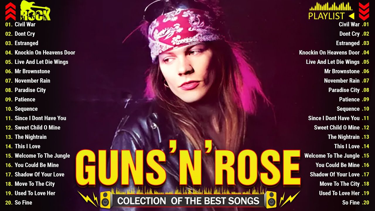 Guns'N'Rose Greatest Hits Playlist Full Album ~ Best Rock Rock Songs ...