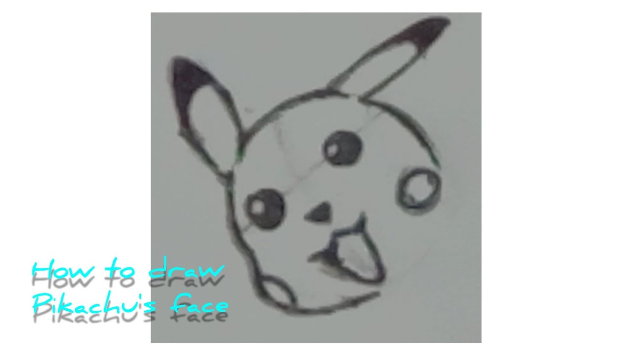 How to draw pikachu's face easily step by step - YouTube
