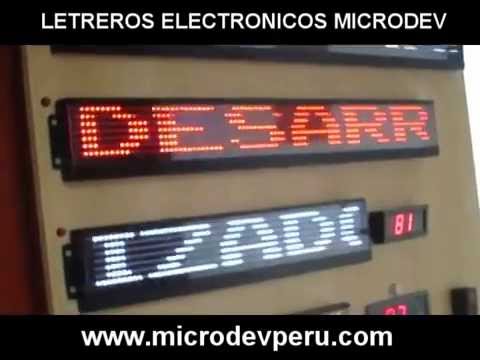 Letreros Electronicos Programables LED - MICRODEV - YouTube