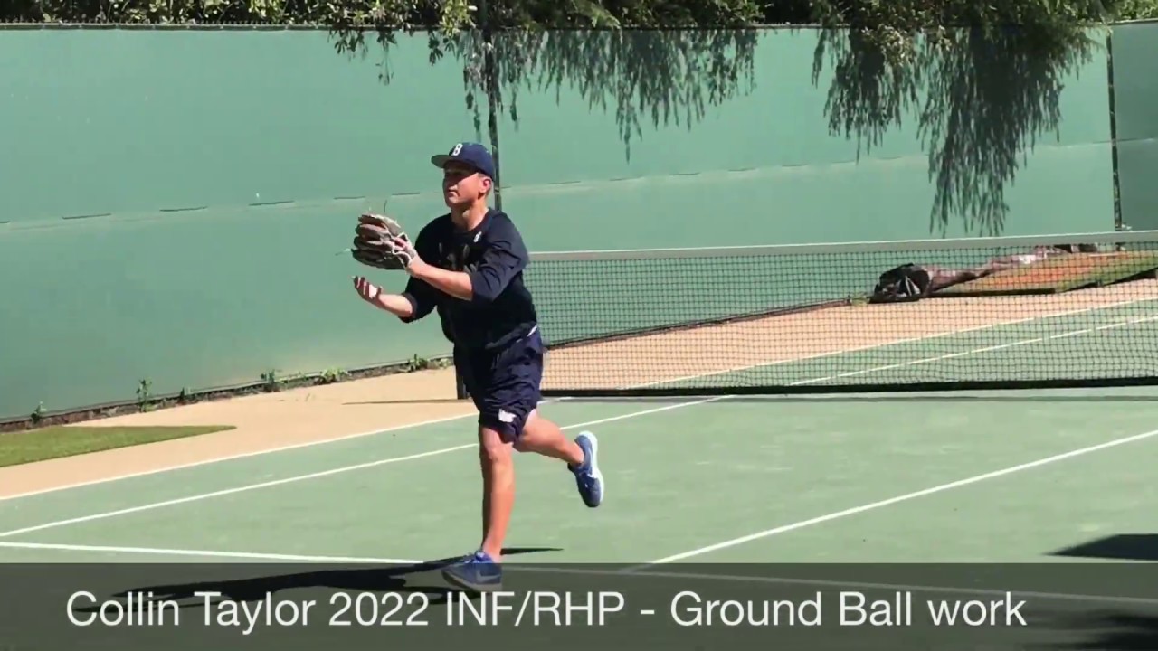 Collin Taylor 2022 INF/RHP- ground ball work zest, rhythm, footwork ...
