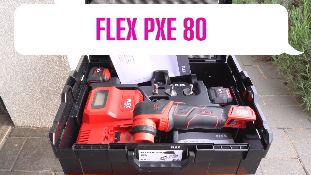 Flex PXE 80 10.8 EC/4.0Ah battery operated mini polisher set test - YouTube