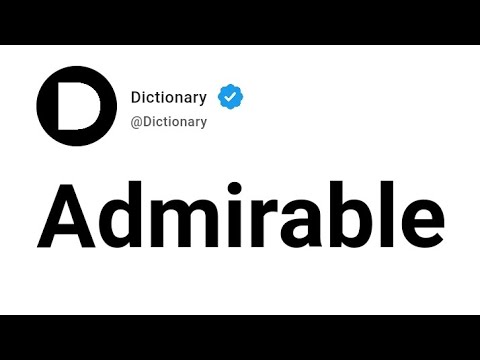 Admirable Meaning In English - YouTube