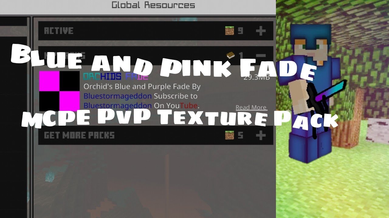 Blue and Pink Fade MCPE Texture Pack | 1.16+ - YouTube