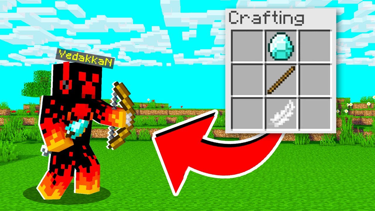Crafting Custom Diamond Arrow In Minecraft | Malayalam - YouTube
