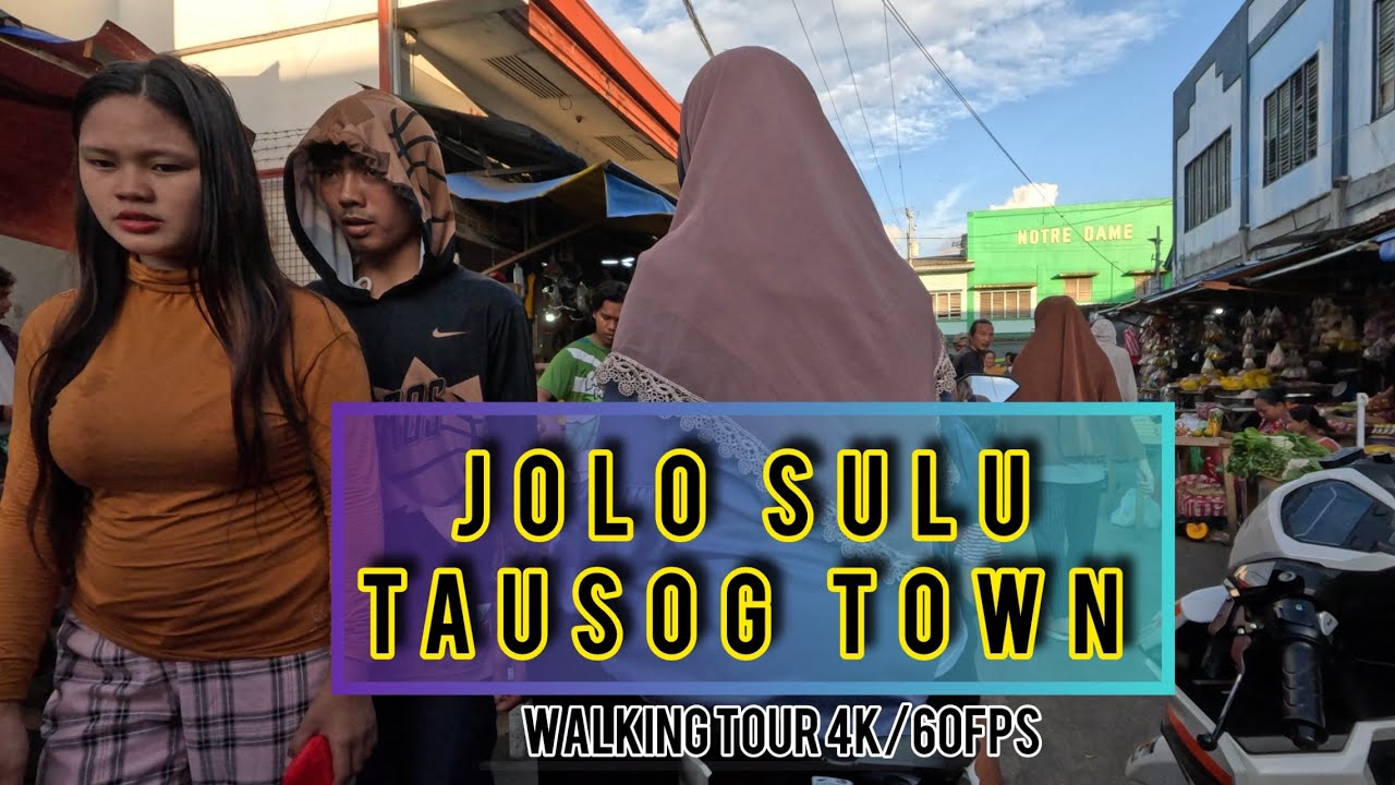 Jolo Sulu Tausog town Walking tour into the city 4K video/60fps - YouTube
