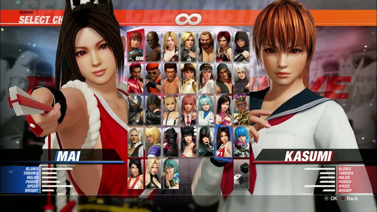 Dead or Alive 6 Mai Shiranui (KOF) Vs Kasumi (DOA) - YouTube