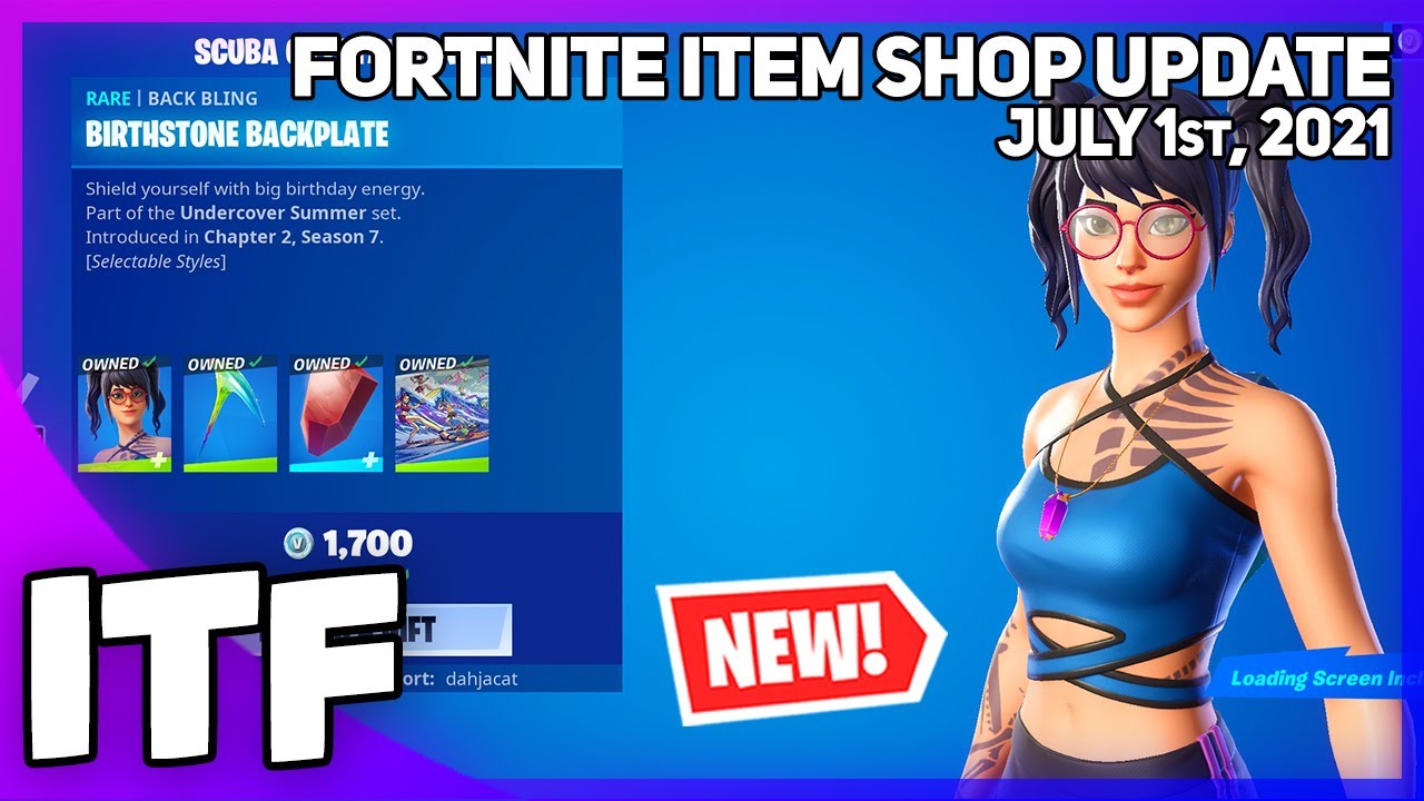Fortnite Item Shop *NEW* SCUBA CRYSTAL BUNDLE! [July 1st, 2021 ...