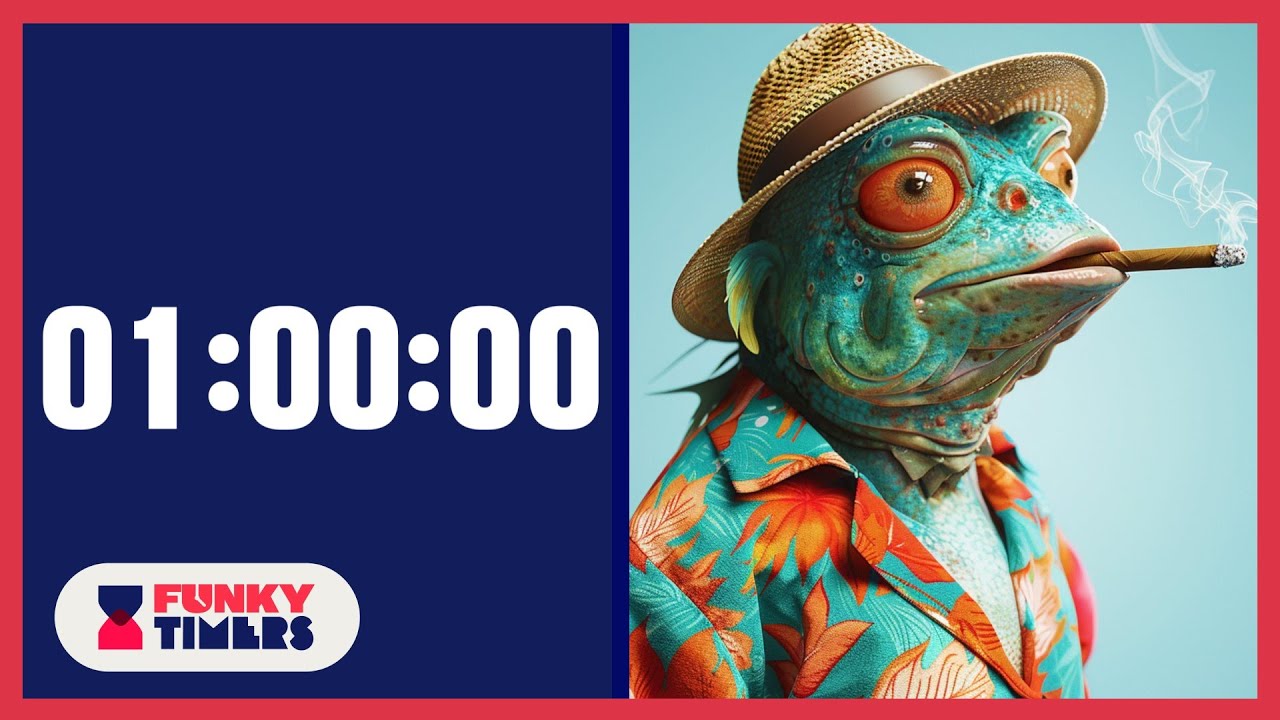 1 Hour Funny Marine life Countdown Timer with Music | Ocean Life Lofi ...