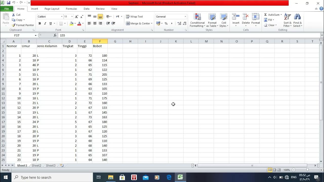 Tutorial Input data dari Ms. Excel ke dalam bentuk Minitab - YouTube