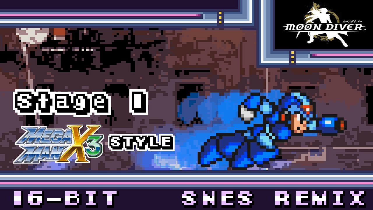 [16-Bit;SNES]Stage 1 - Moon Diver(ムーンダイバー)(MMX3 Style) (COMMISSION ...