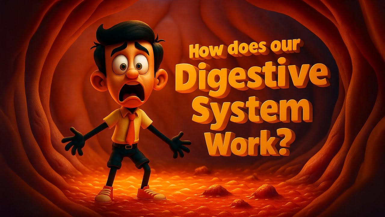 How does our Digestive System Work? | #aumsum #kids #cartoon #science ...