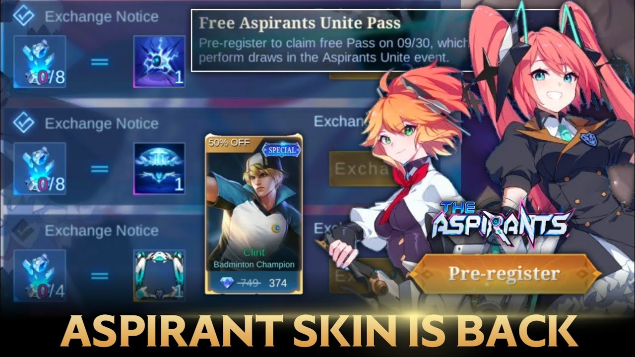 Aspirant Skin Resale | Starlight October Reward & More Events | Mobile ...