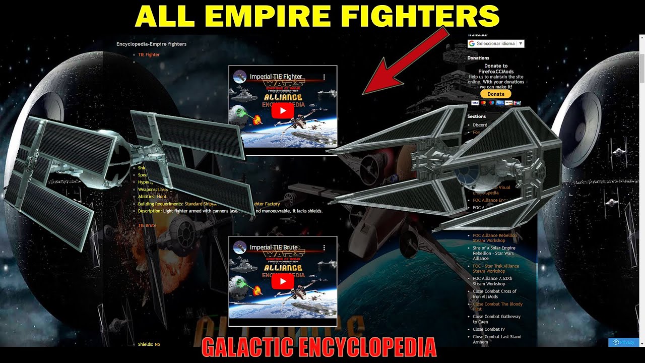 ALL FIGHTERS of the Empire - Star Wars - YouTube