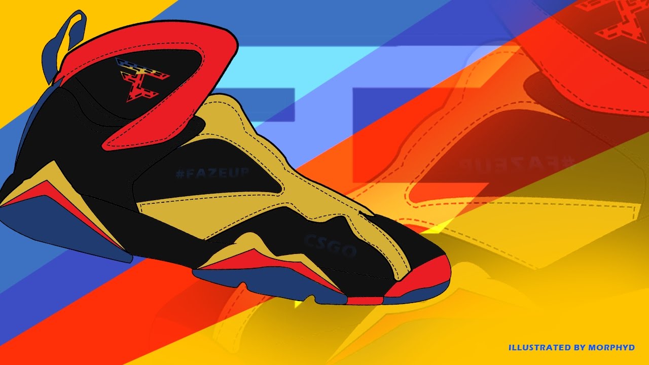 CRAZY CUSTOM FAZE CLAN AIR JORDAN 7's! - YouTube