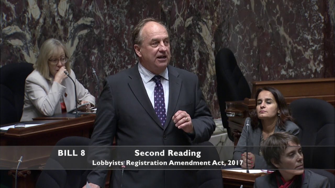 Part 2: 2nd reading, Bill 8 - Lobbyists Registration Amendment Act ...