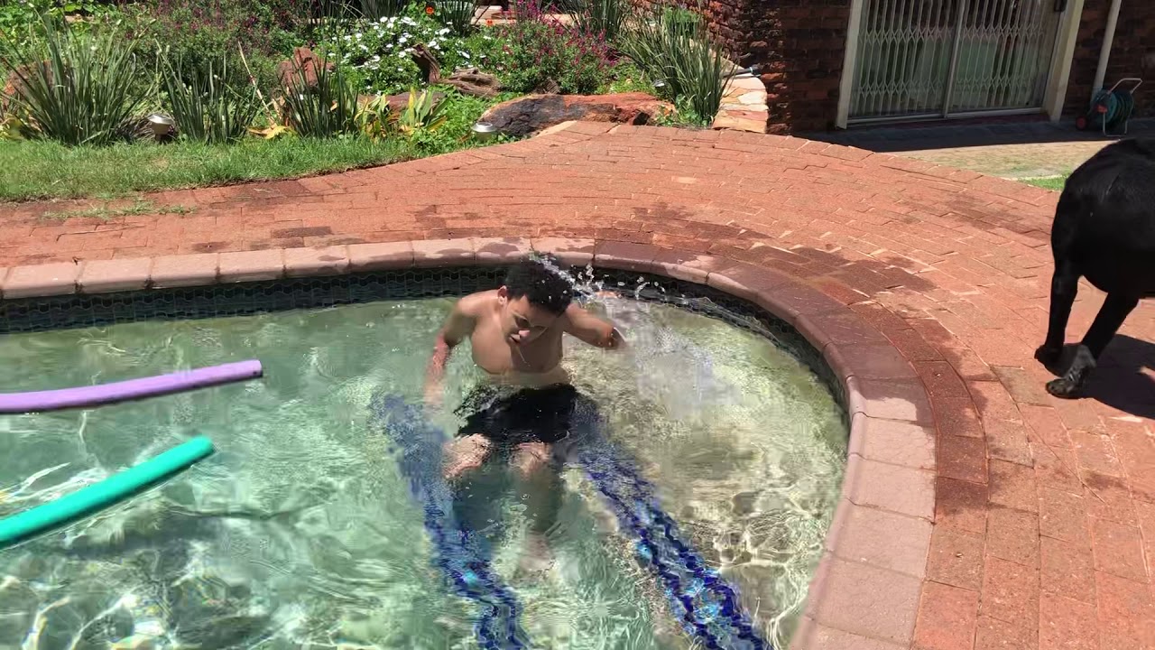 Aaron In the swimming pool 2019 - YouTube