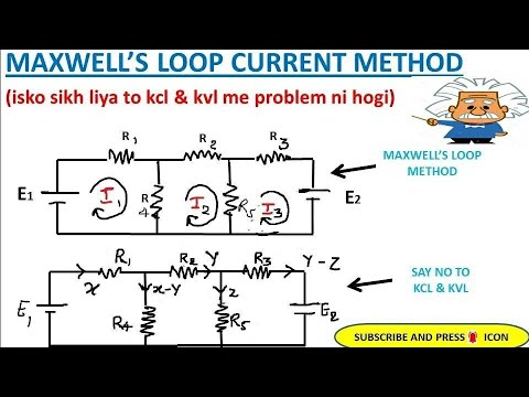 maxwell loop current method (KIRCHHOFF'S LAW ka replacement) - YouTube