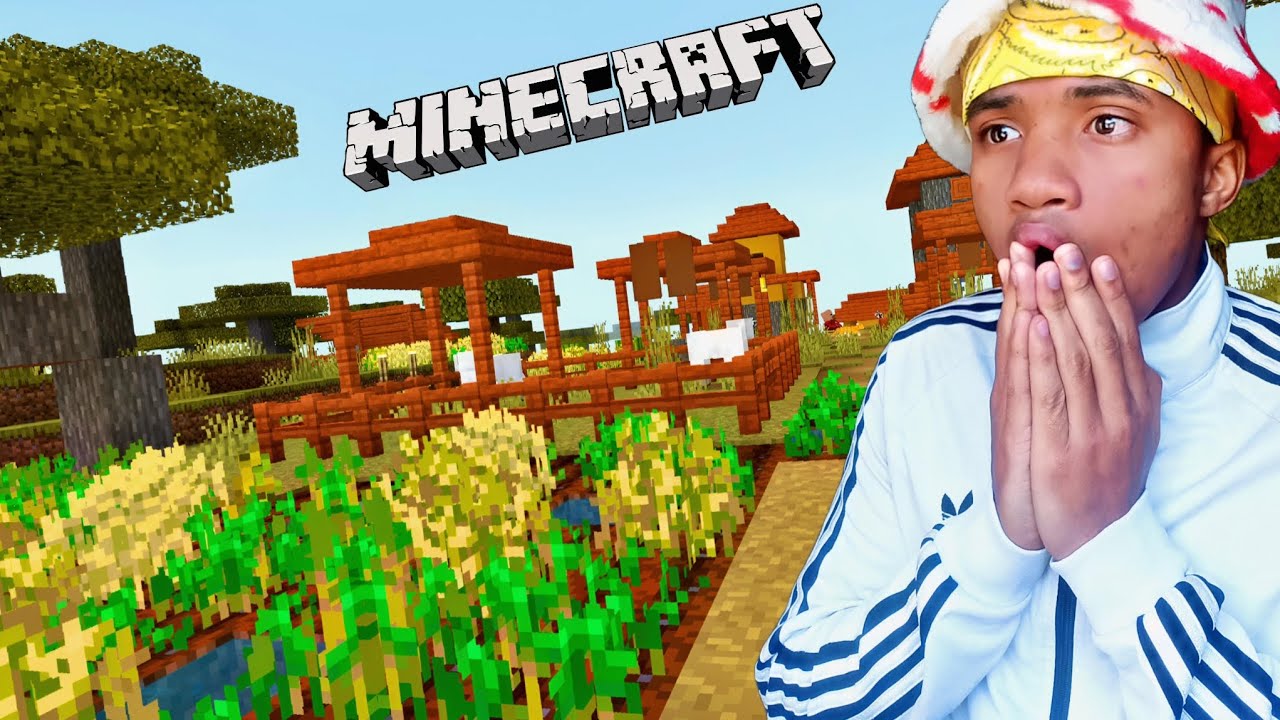 My First Time in an African Village in Minecraft - (Minecraft Hardcore ...