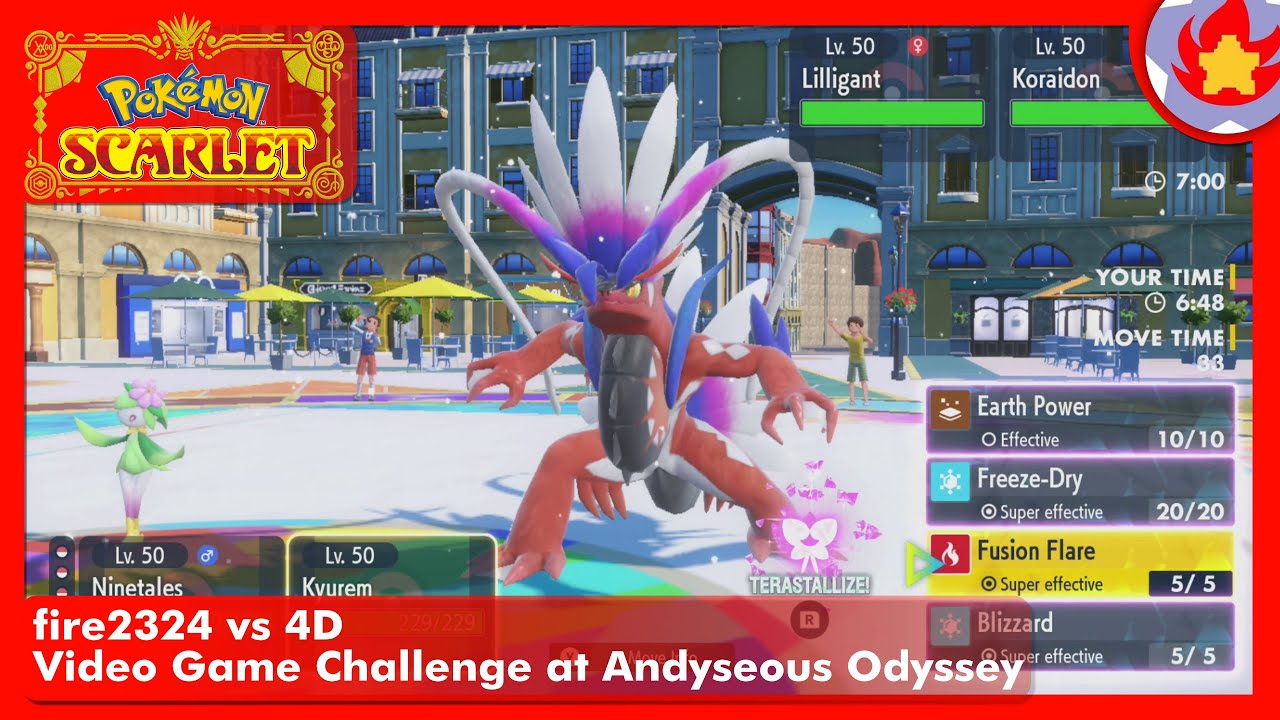fire2324 vs 4D - Video Game Challenge at @AndyseousOdyssey | Pokemon ...