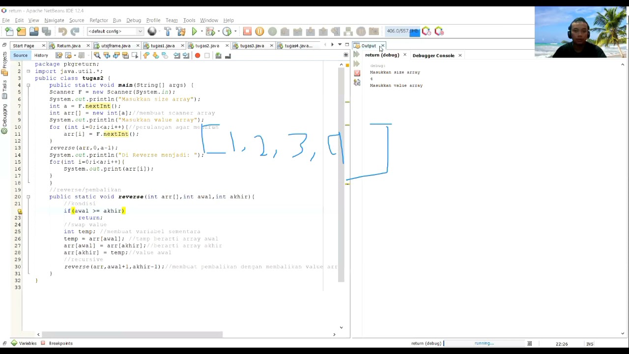 Tugas Rekursif Pada java - YouTube