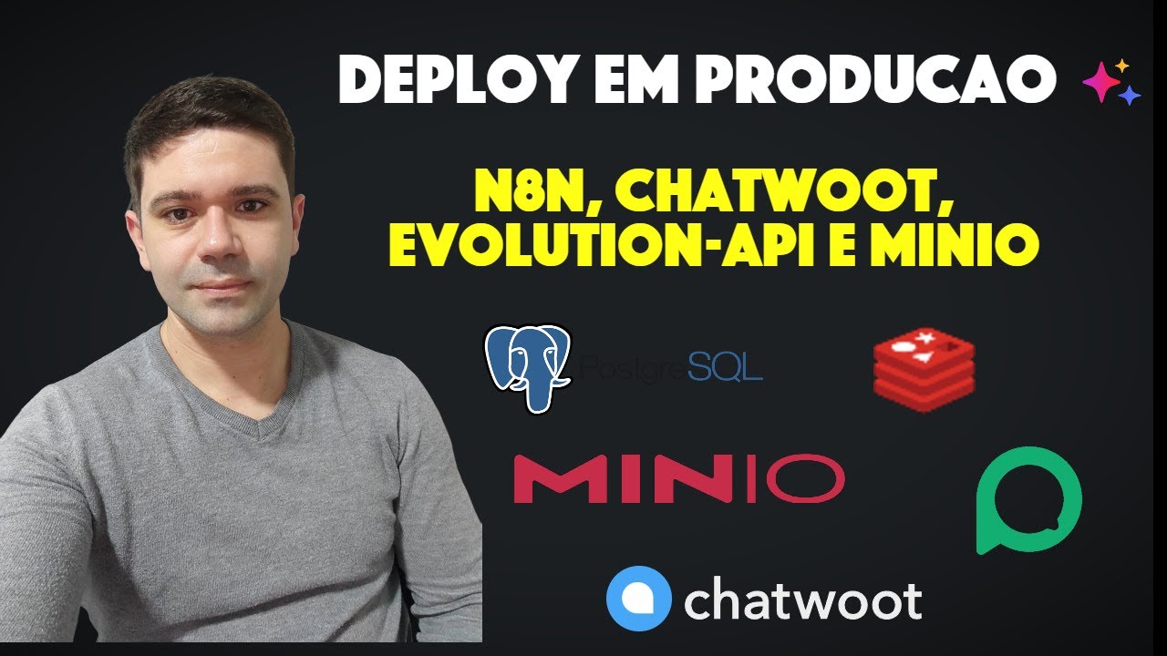 🚀 STACK Docker Swarm: Portainer + Traefik + PostgreSQL + Redis + MinIO + N8N + Chatwoot + Evo ...