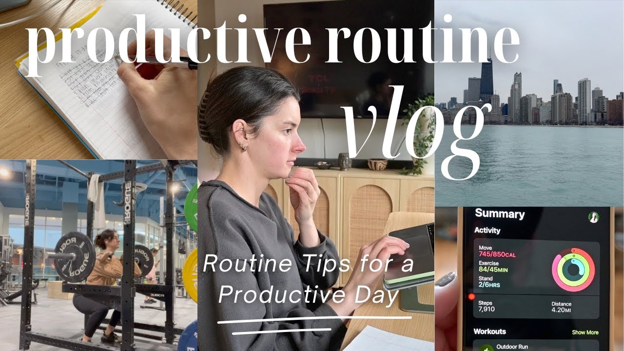 Productive Daily Routine Vlog! | productivity tips, morning routine ...