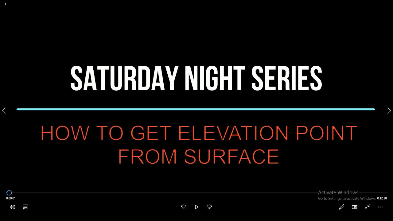 How To Get Point Elevation Matching To Surface - YouTube